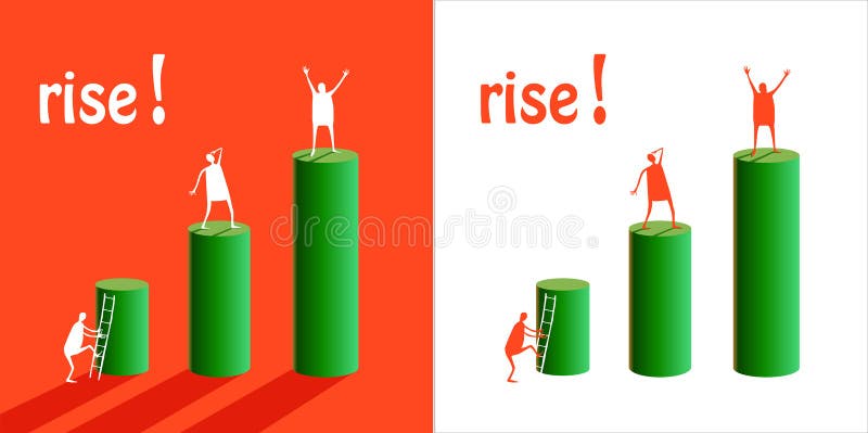 Rise stock vector. Illustration of business, infographic - 57629111