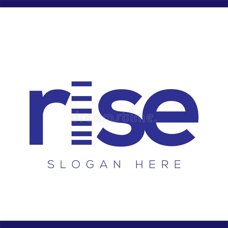 Rise or Raise Stair Text Logotype Vector Template Stock Vector ...