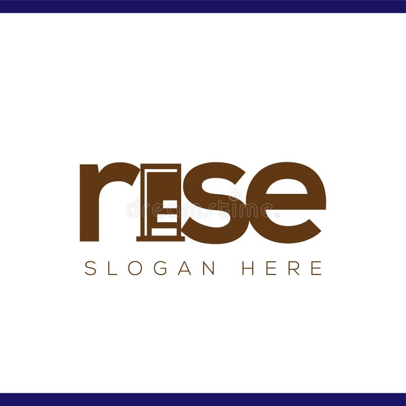 Rise or Raise Stair Text Logotype Vector Template Stock Vector ...