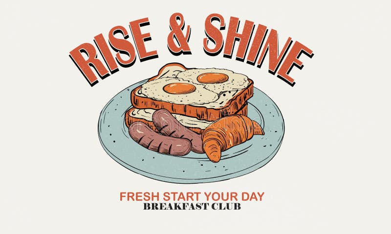 Rise and Shine. Fresh Start Your Day Stock Vector - Illustration of ...