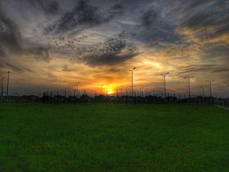 Rise in sunset stock image. Image of morning, sunrise - 223053075