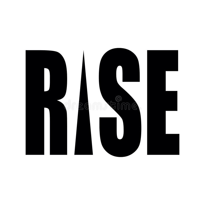 RISE UP Text on Black Red Sticker Stamp Stock Illustration ...