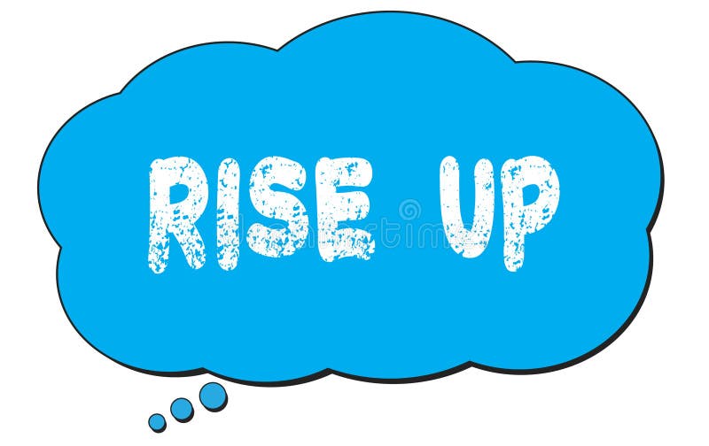 RISE UP Text on Black Red Sticker Stamp Stock Illustration ...