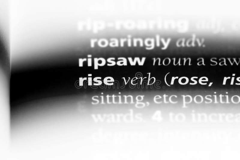 Rise stock photo. Image of english, text, rise, paper - 126614990