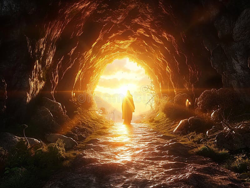 He is Risen Concept, Jesus , Easter Concept, Stock Illustration ...