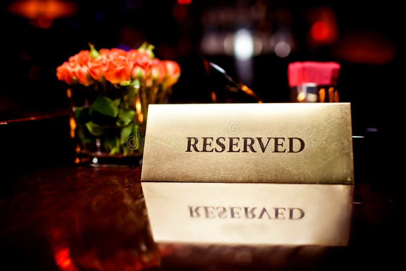 Riservato Firmi Dentro Il Ristorante Immagine Stock - Immagine di ...