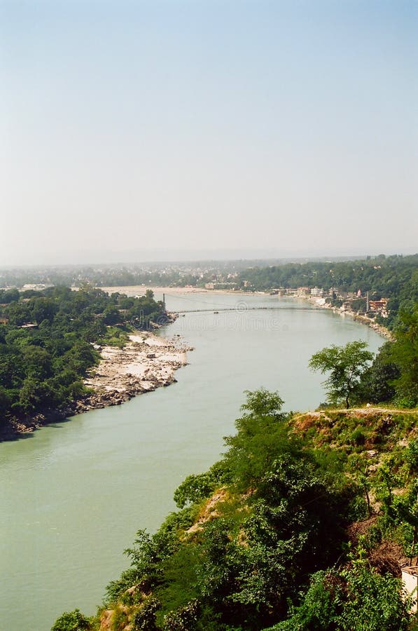 Rishikesh and the Ganges River, India Stock Image - Image of sacred ...