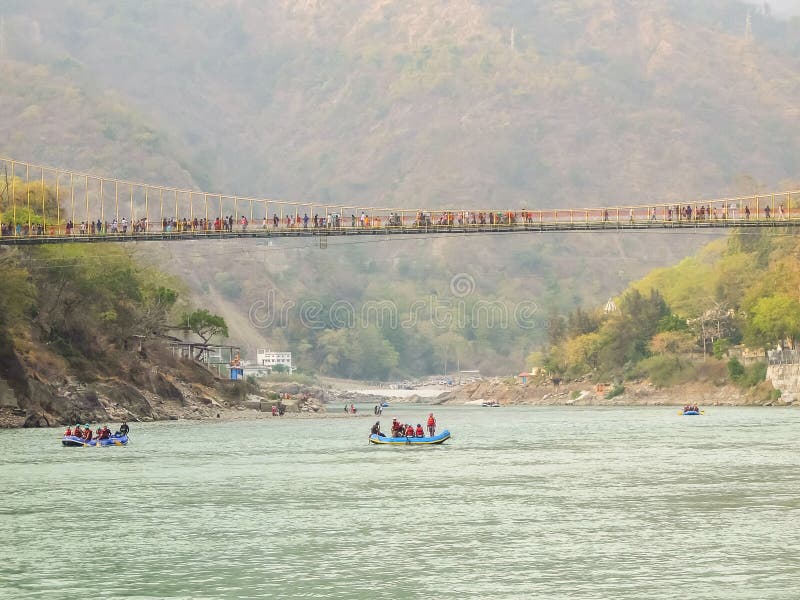 Rafting on the Ganga River in Rishikesh Editorial Stock Image - Image ...