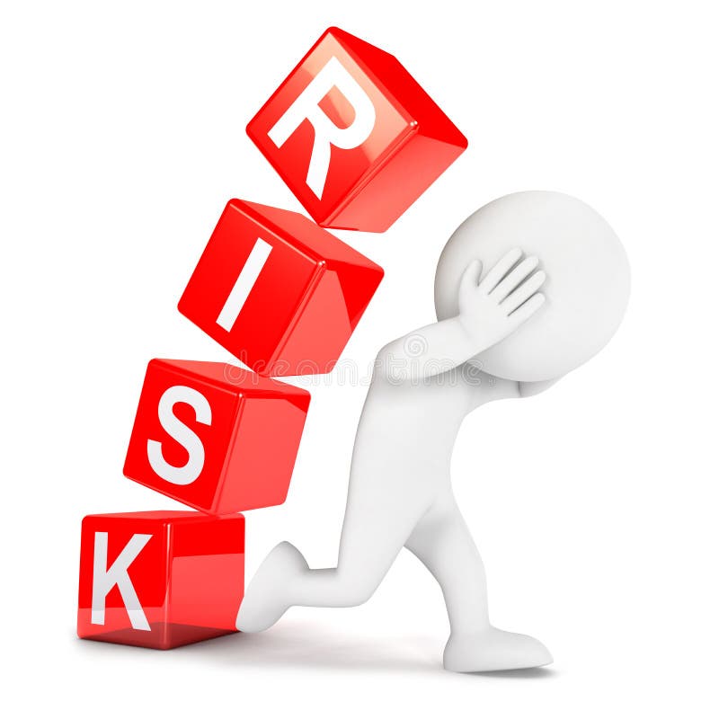 Risiko der weißen Leute 3d stock abbildung. Illustration von person ...