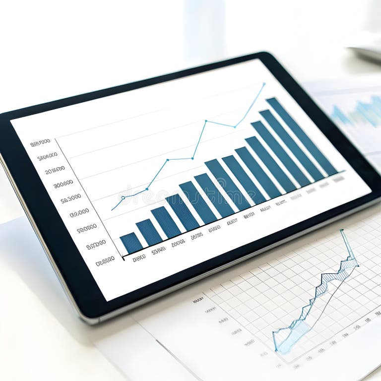 Increase Analytics Graph Isolated on White Background Stock ...