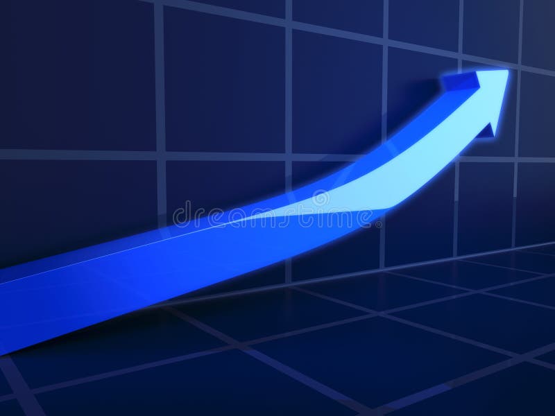 Rising arrow stock illustration. Illustration of network - 12551248