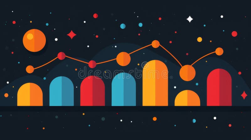 Rising Arrow Bar Chart Graphic Stock Image - Image of chart ...