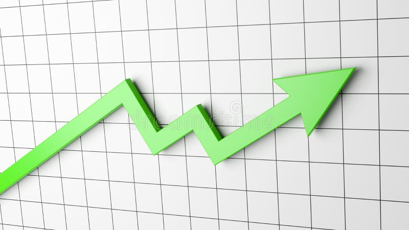 Rising Arrow Chart stock illustration. Illustration of profit - 199095501