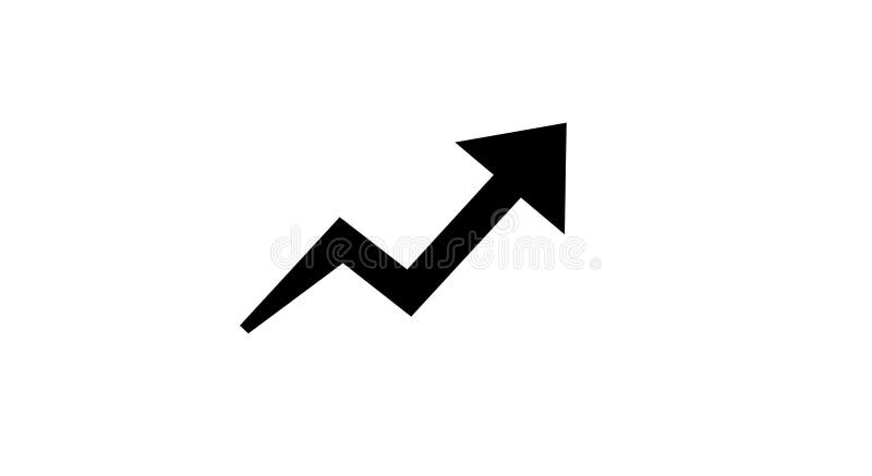 Rising Arrow Graphic Upward Trend on White Background Stock ...