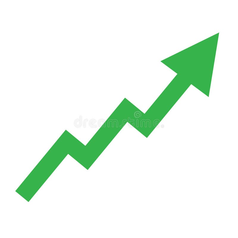 Rising arrow stock vector. Illustration of pattern, building - 92275456