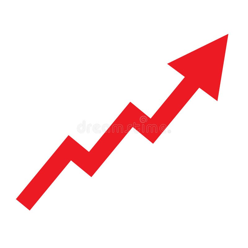 Rising arrow stock vector. Illustration of data, infographic - 93024659