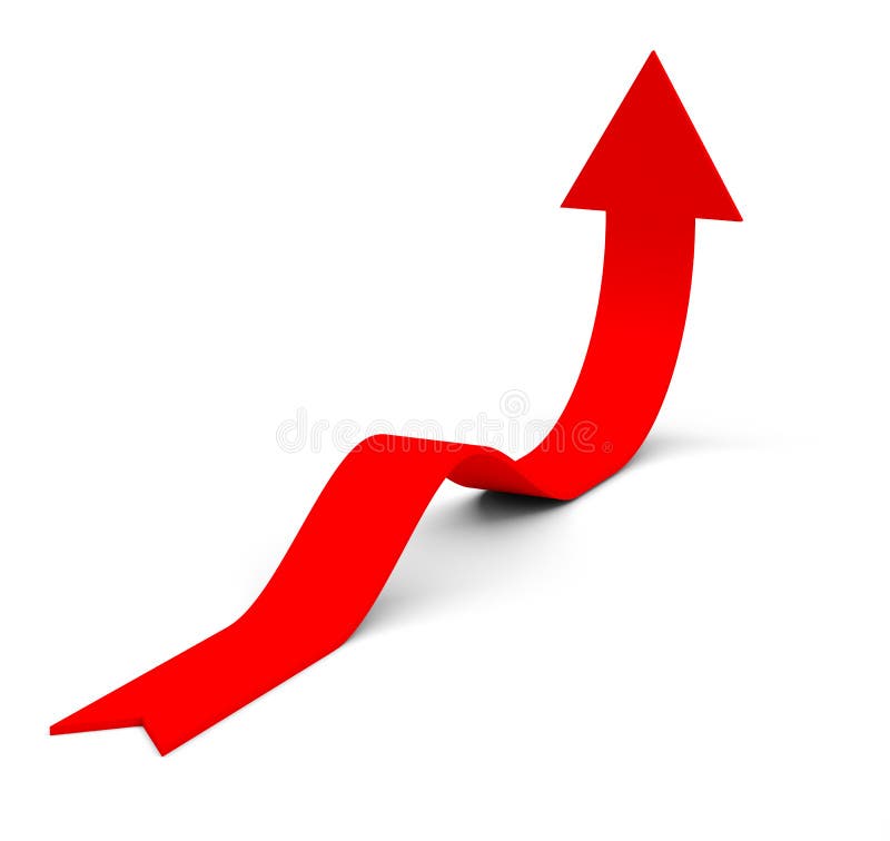 Rising arrow stock illustration. Illustration of closeup - 54498357