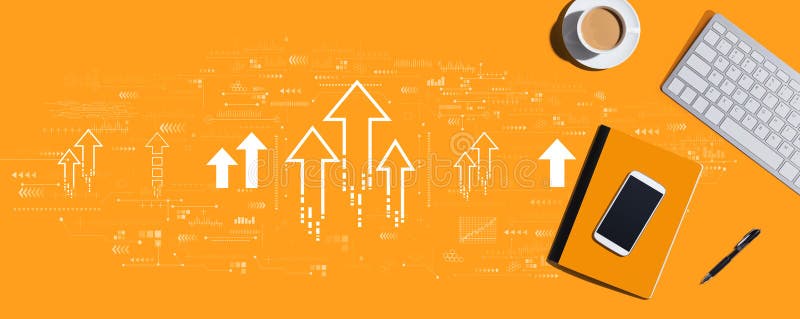 Rising Arrow Theme Computer Keyboard Office Items Stock Photos - Free ...