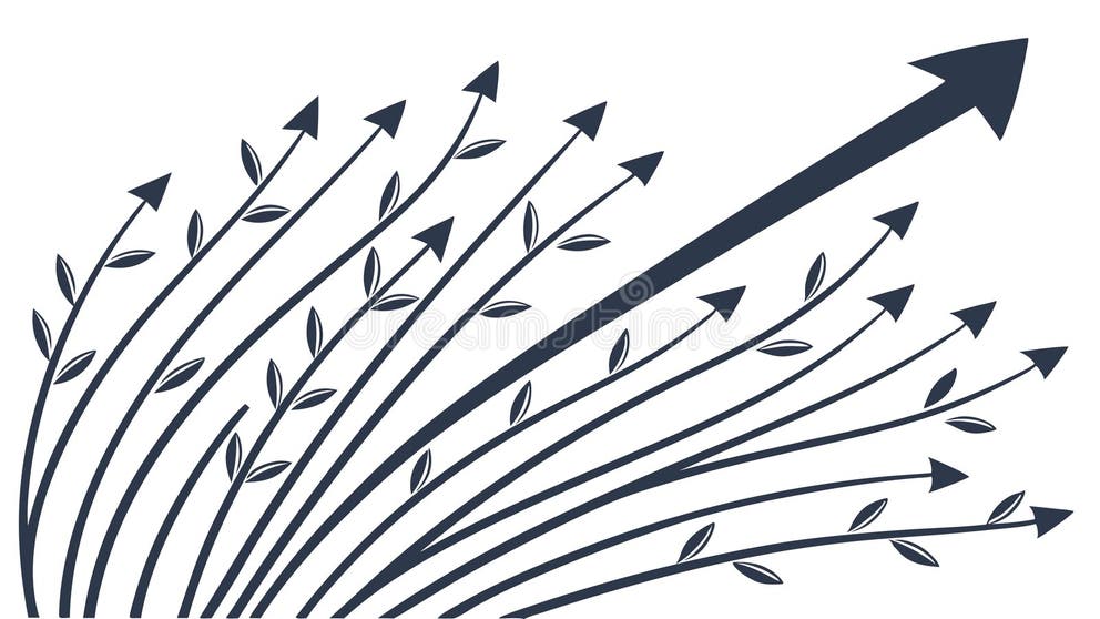 Rising Arrows, Forward Momentum and Growth, Vector Design Generative AI ...