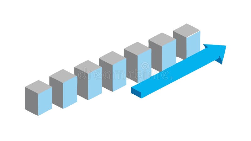 Rising Bar Graph with Arrow, Vector Design Generative AI Stock Vector ...
