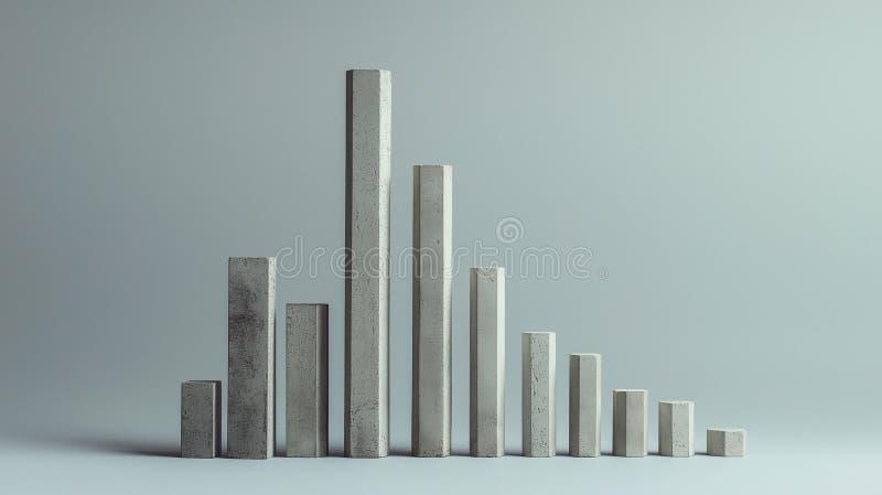 Rising Bar Graph with Each Bar Turning into a Skyscraper, Symbolizing ...