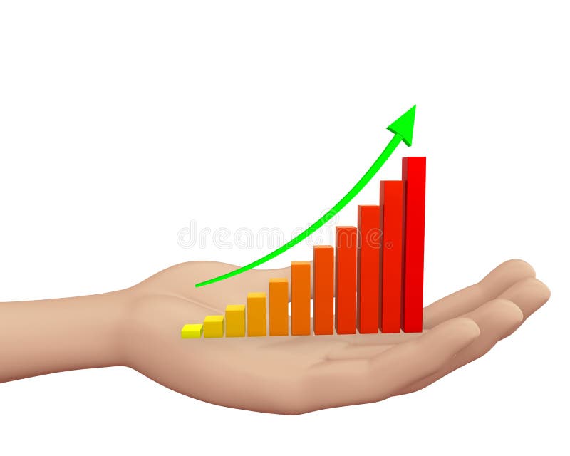 Rising Bar Graph stock illustration. Illustration of future - 55992961