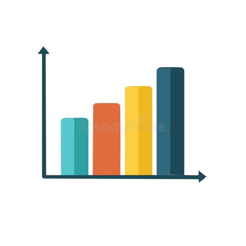 Rising Bar Graph Showing Business Growth and Progress Analysis Chart ...