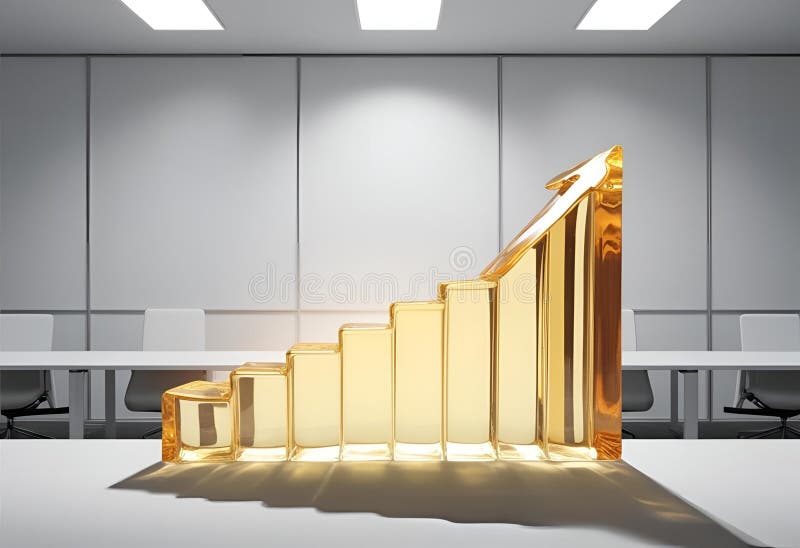 A rising bar upward chart stock illustration. Illustration of rising ...