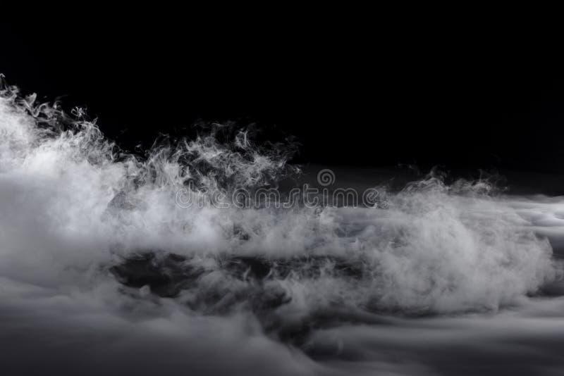 Rising Blowing Dry Ice Fog from Side Stock Image - Image of curve ...