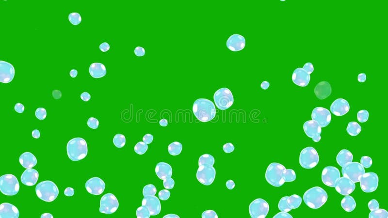 Rising Blue Bubbles Motion Graphics with Green Screen Background Stock ...