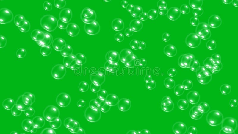 Rising Bubbles Motion Graphics with Green Screen Background Stock ...