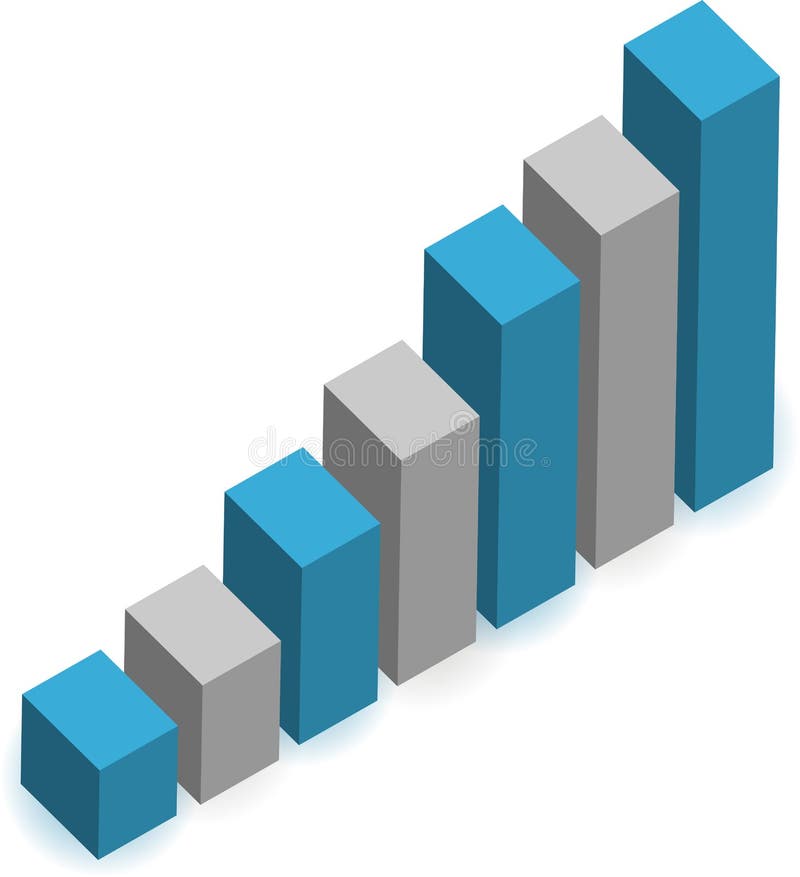 3D Bar Graph stock illustration. Illustration of accounting - 4571670