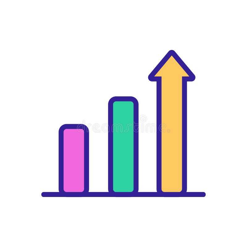 Rising Chart Icon Vector. Isolated Contour Symbol Illustration Stock ...