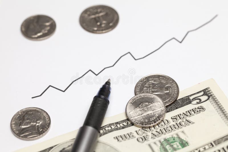 Rising chart and money stock image. Image of rising, boom - 66351763