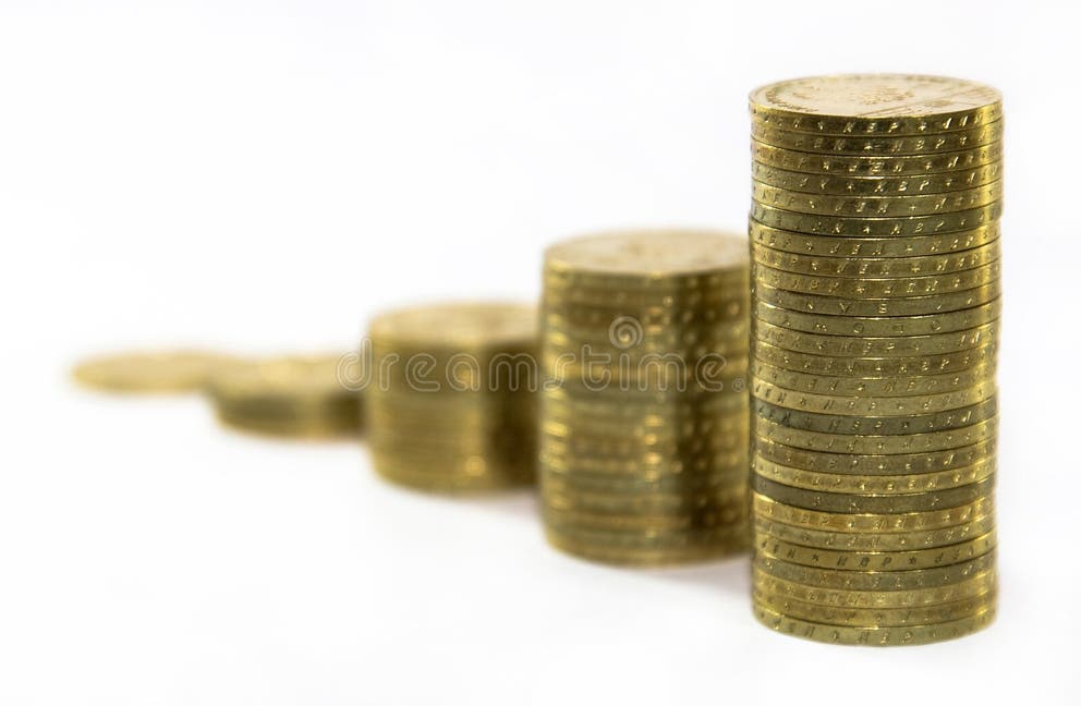 Rising Coins stock photo. Image of economy, business, earn - 7096484