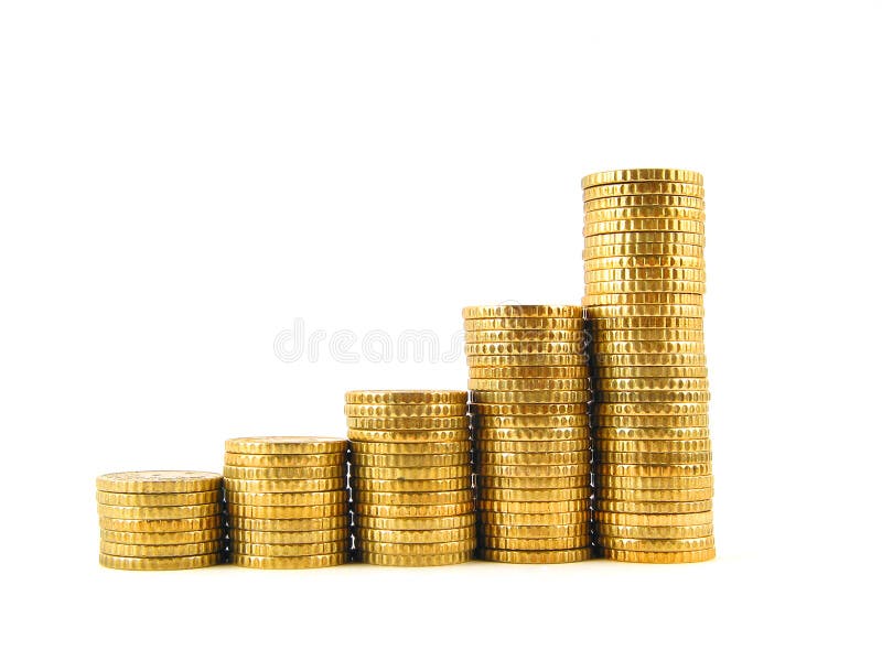 FOREX (Foreign Currency Exchange Market) on Gold Coins Isolated ...