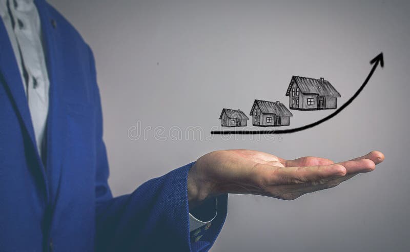 Rising Cost of Houses, Real Estate Concept Stock Photo - Image of bank ...