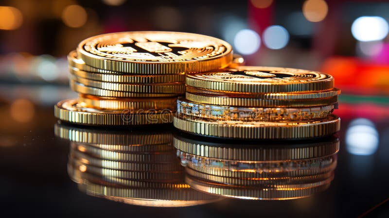 Rising Cryptocurrency Waves: Dynamic Footage of Digital Coins Stock ...