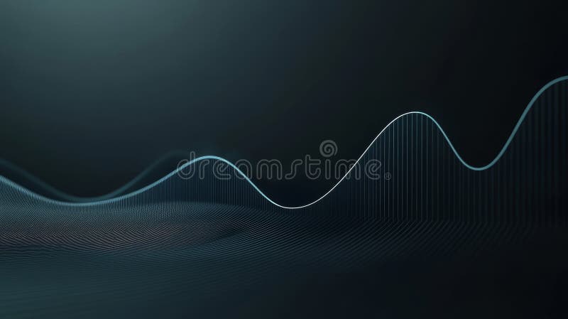 Rising Curves: Financial Growth on Dark Background Stock Illustration ...