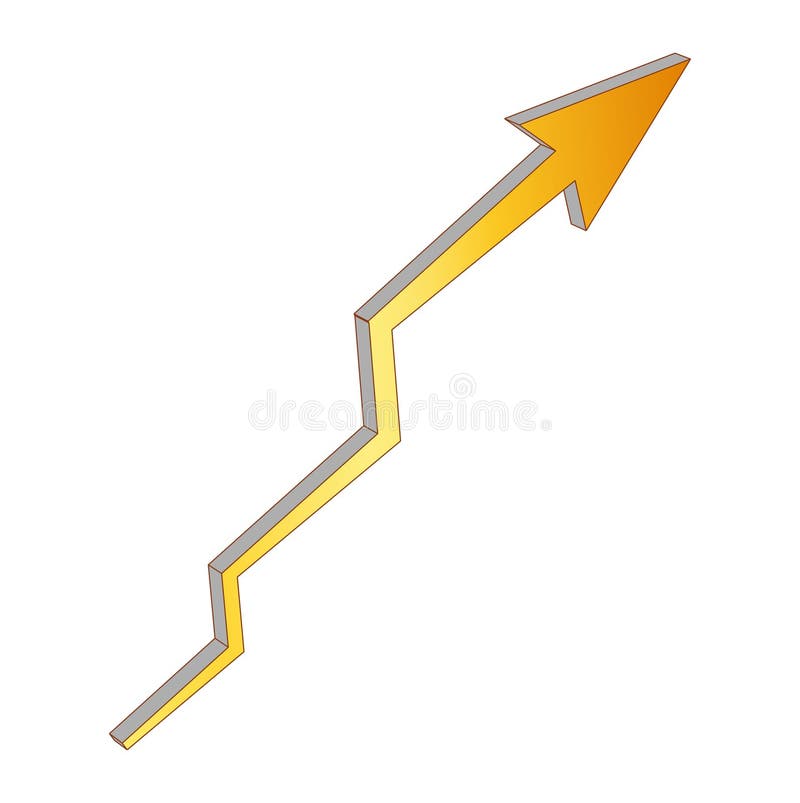 Rising 3D Arrow stock vector. Illustration of graphics - 307519604