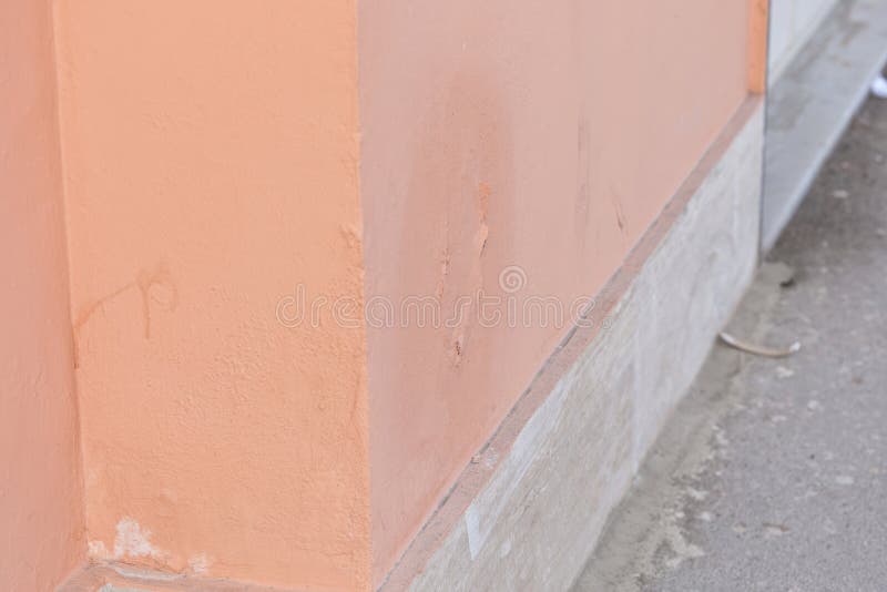 Rising Damp is Damaging the Plaster of a House Facade Stock Image ...