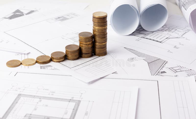 Rising Design Prices, Rising Construction Prices. Copy Space Stock ...