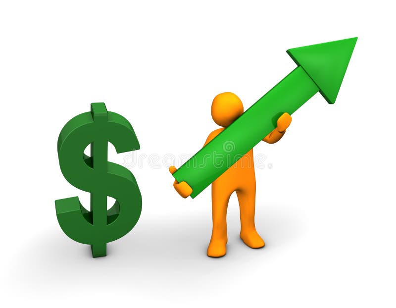 Rising dollar currency stock illustration. Illustration of finance ...