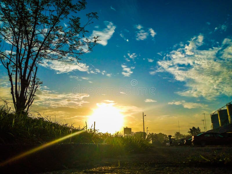 Rising of the Early Morning Sun so Beautiful Stock Photo - Image of ...