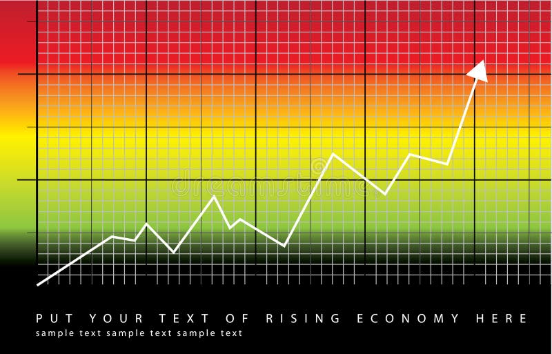 Rising economy stock vector. Illustration of graph, color - 7122741
