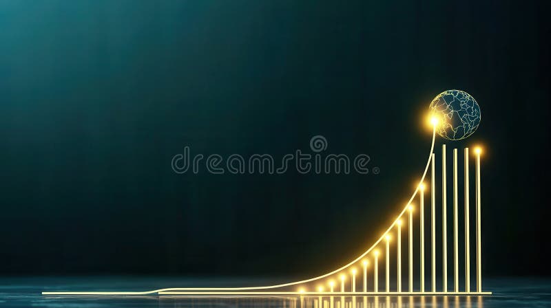 Rising Energy Demand Curve with Global Impact Visualization Stock ...