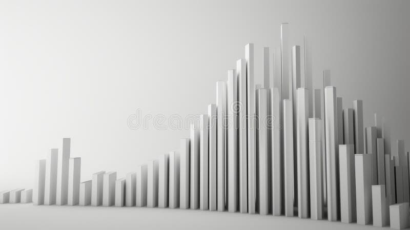 Rising Geometric Structures in Grayscale Stock Image - Image of balance ...