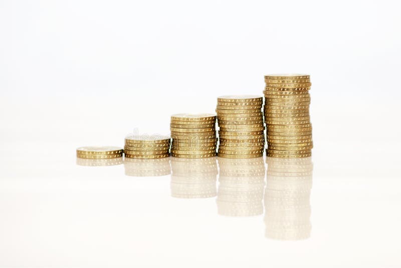 Rising Coins stock image. Image of cost, deposit, clever - 6739841