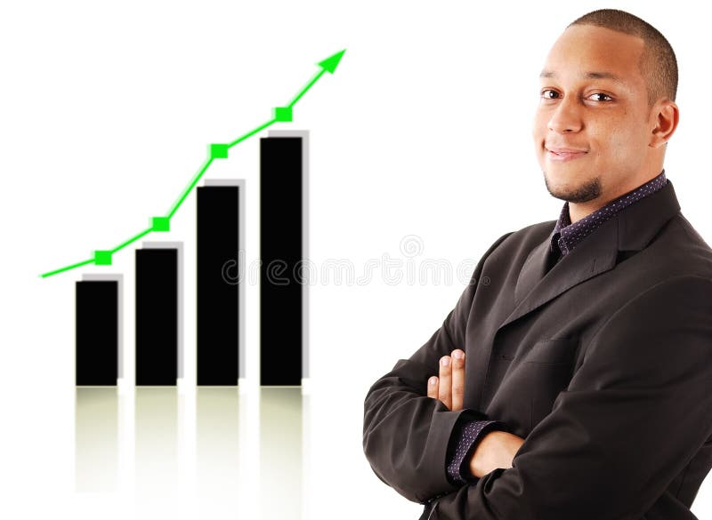 Rising Graph stock image. Image of cheerful, black, victory - 3543237