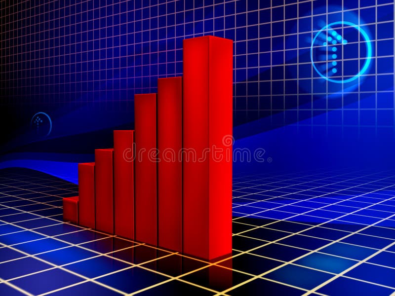 Rising graph stock illustration. Illustration of push - 5704053